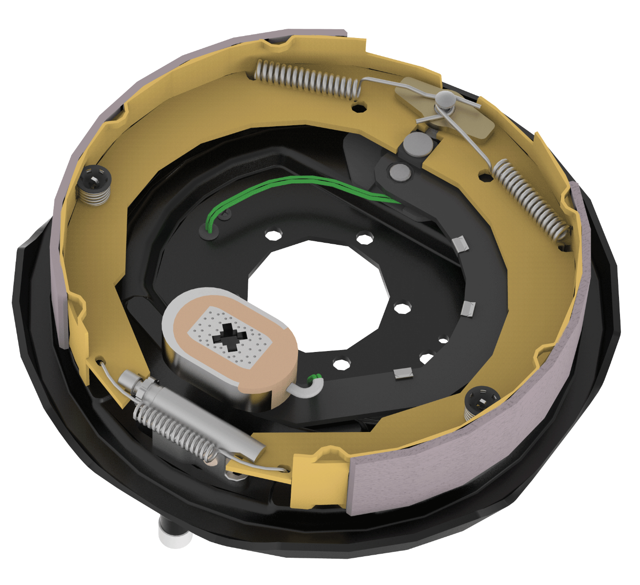 Electric drum brake 12″ right with automatic adjustment
