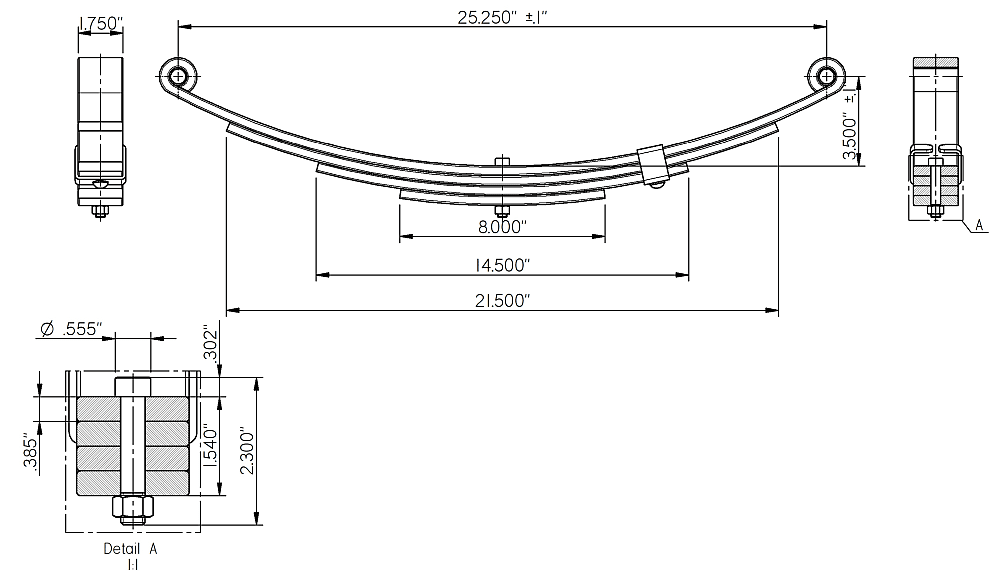 Leaf Spring 3000 Lbs