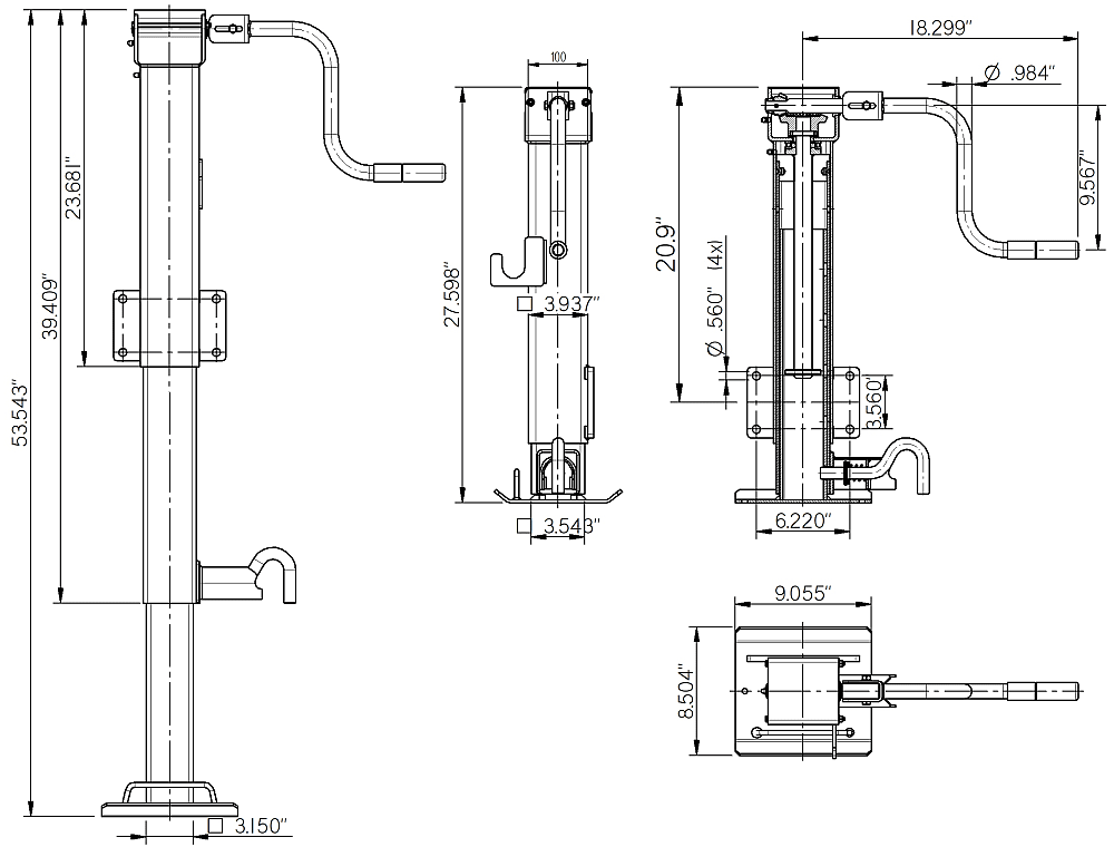 Heavy duty telescopic stand